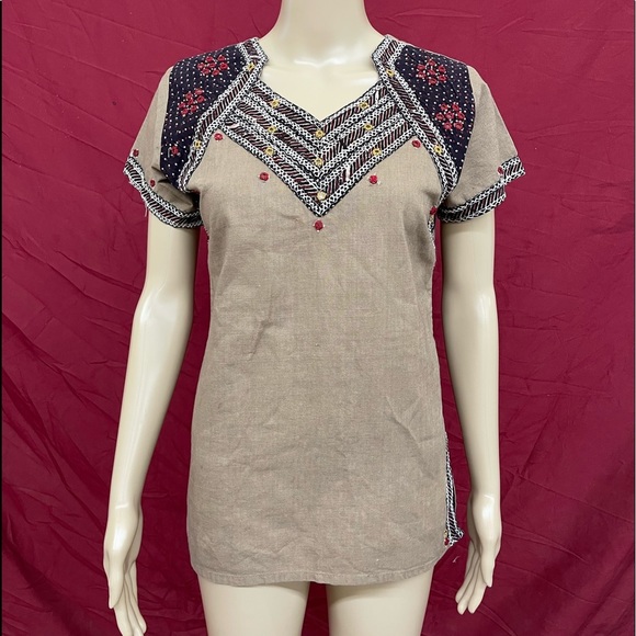 Source Unknown | Tops | Vintage Indian Beaded And Embroidered Top Size ...